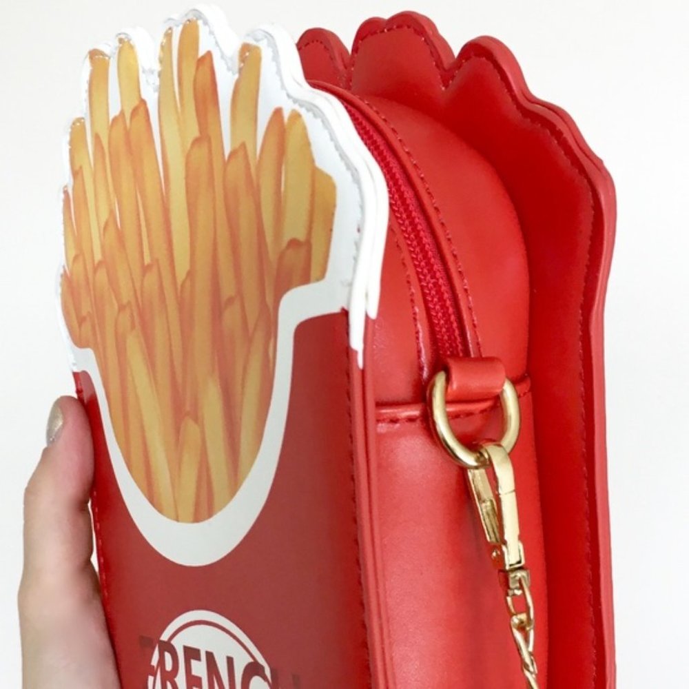 French Fries Potato Fast Food Kawaii Handbag Purse - Gem